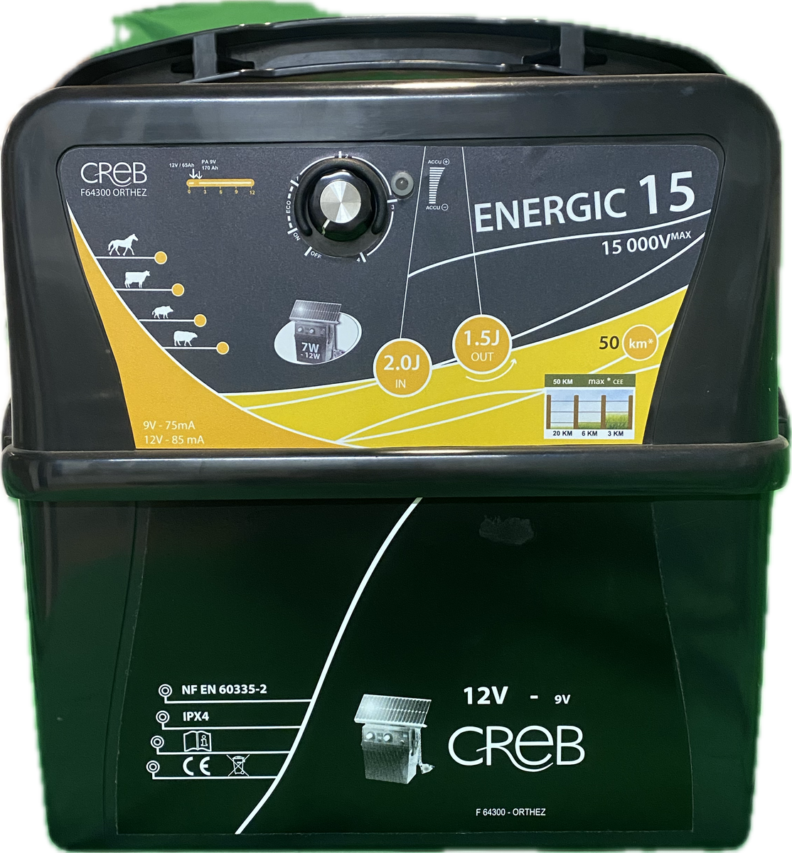 Electrificador de Cercas ENERGIC 15 de CREB: Potencia Portátil para Ag ...